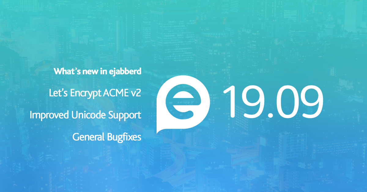 ejabberd 19.09 / ProcessOne